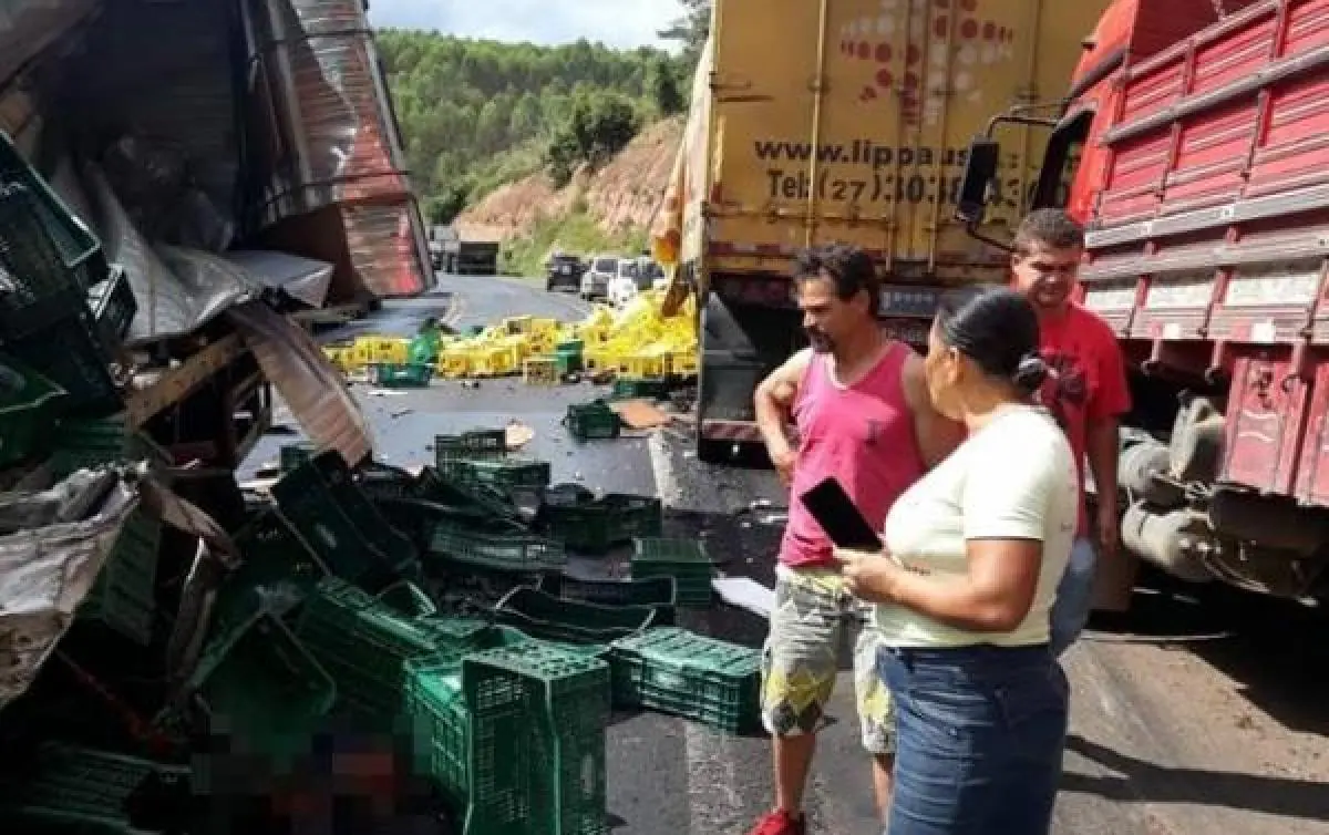 Morte na 101 – Uma pessoa morreu em acidente entre carreta e caminhão em Pedro Canário, ES ...